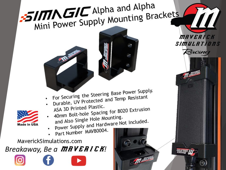 Simagic Alpha PSU Mounting Brackets, GM Style - MAV80004 – Maverick ...